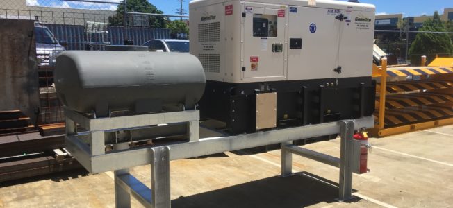 Galvanised Generator Stand – All Trays and Fabrication